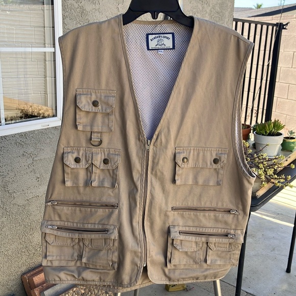 Ranger’s Sport | Jackets & Coats | Tan Outdoor Utility Vest With Vneck ...